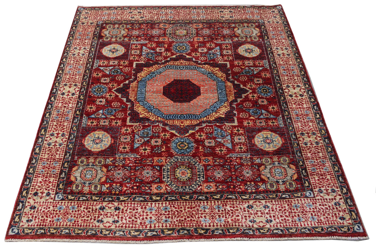 5x6.6 Mamluk Wool Area Rug | Main Street Oriental Rugs