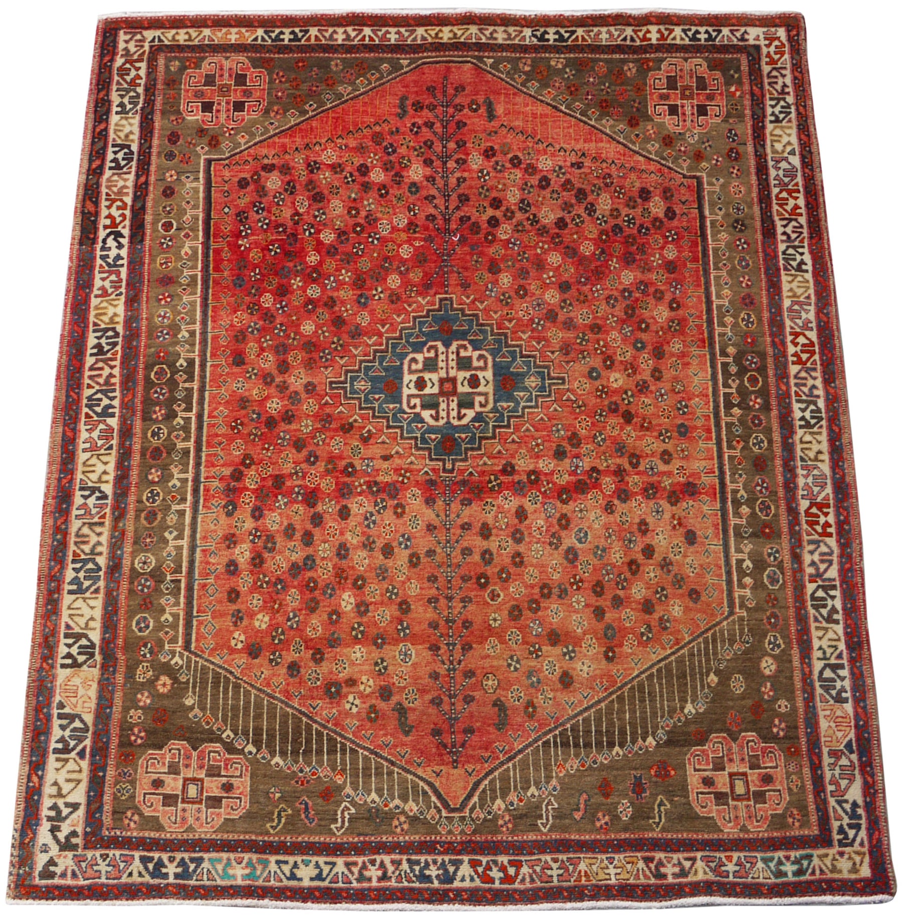 5x6.11 Indo-Persian Tabriz Wool Rug | Main Street Oriental Rugs