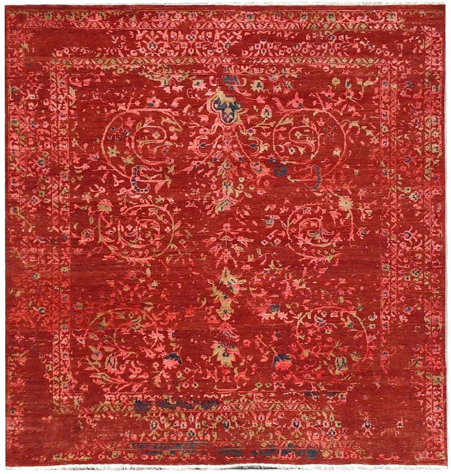 8x8 Modern Wool Area Rug - Main Street Oriental Rugs